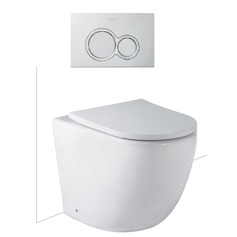 Buy Seima Arko Toilet Package, Wall Faced Toilet Pan Matte White, In ...