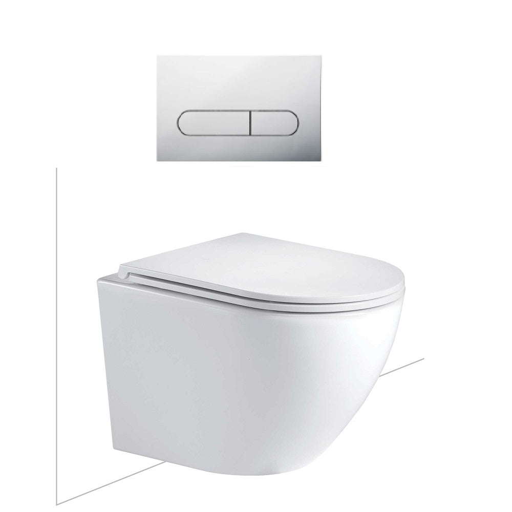 Buy Seima Arko Toilet Package, Wall Hung Toilet Pan Matte White, In ...