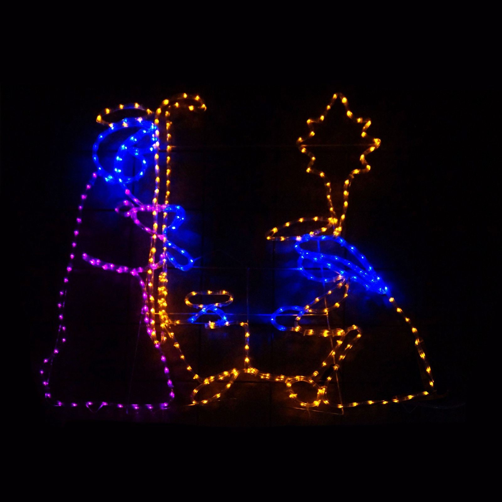 Buy Christmas LED Motif Nativity Jesus Family Mary & Joseph 110x120cm ...