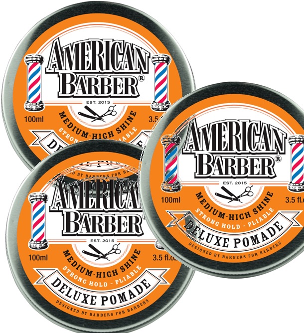 Buy American Barber Deluxe Pomade 100ml trio Pack - MyDeal Australia