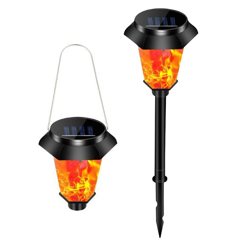 Buy 2pcs 12 LED Solar Flickering Torch Path Light Dancing Flame Garden ...