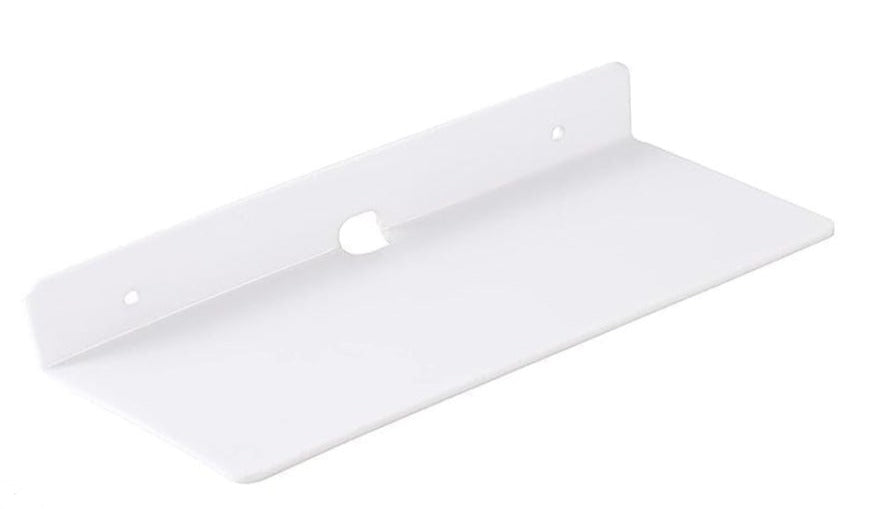 Buy Acrylic Floating Wall Shelf Set of 4 with Cable Clips (White ...
