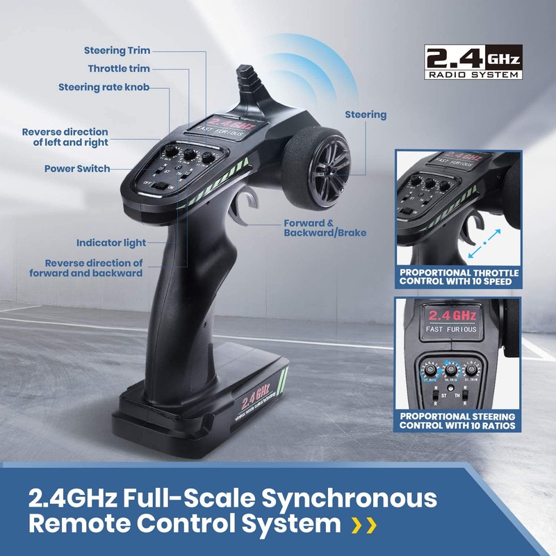 DEERC 9200E RC Car High Speed Remote Control Car 1:10 Scale 4WD Monster ...