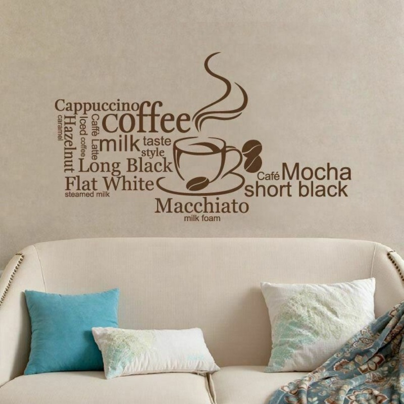 Buy Coffee Cake Shop Cafe Window Wall Stickers - MyDeal