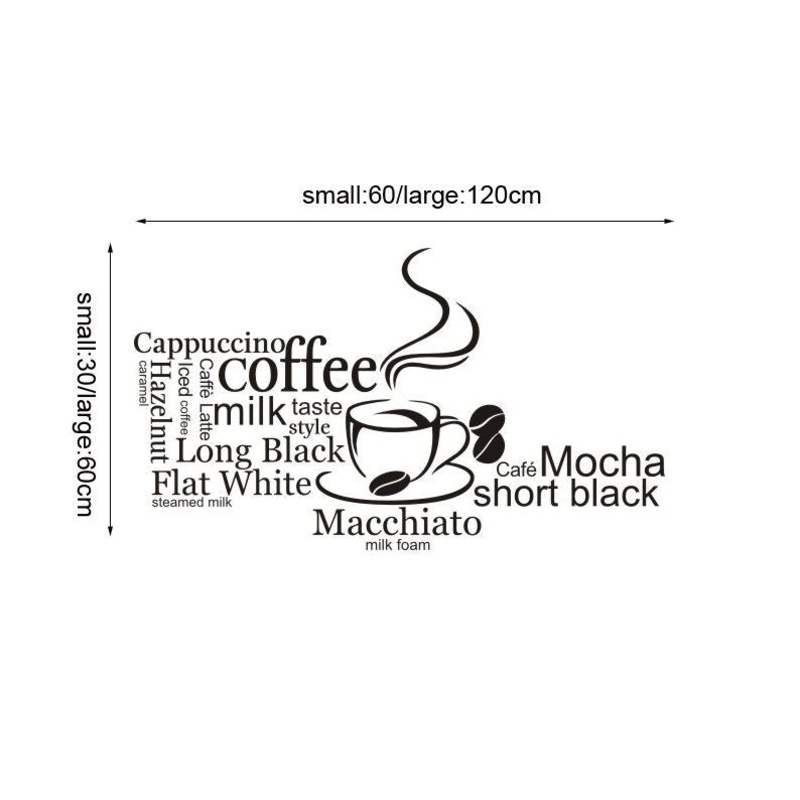 Buy Coffee Cake Shop Cafe Window Wall Stickers - MyDeal