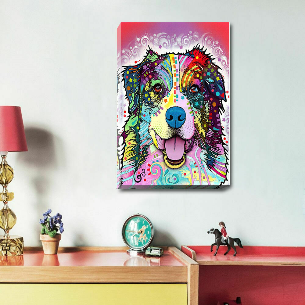 Buy Colour Dog Abstract Canvas Prints - MyDeal Australia