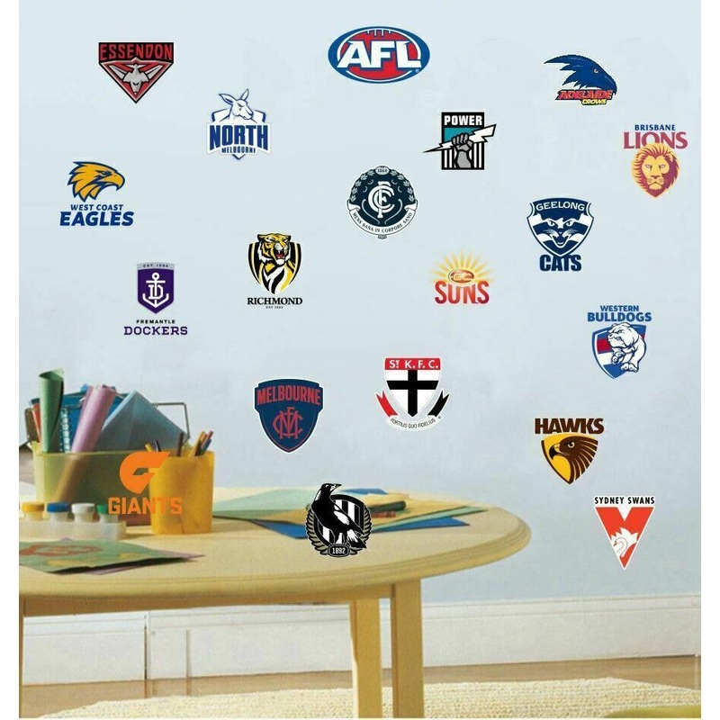 Set of 19 pcs AFL Footy Logo Sign Sticker - MyDeal