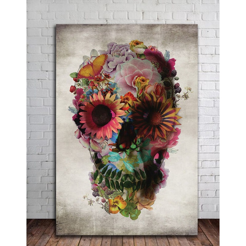 Buy Sugar Skull Abstract Canvas Prints - MyDeal
