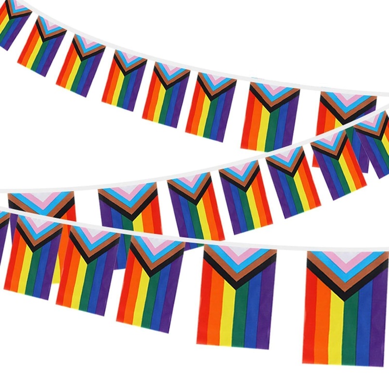 Buy 2 Pack x 3.6m Pride Bunting Flag Rainbow Gay LGBTQ+ Inclusive Party ...