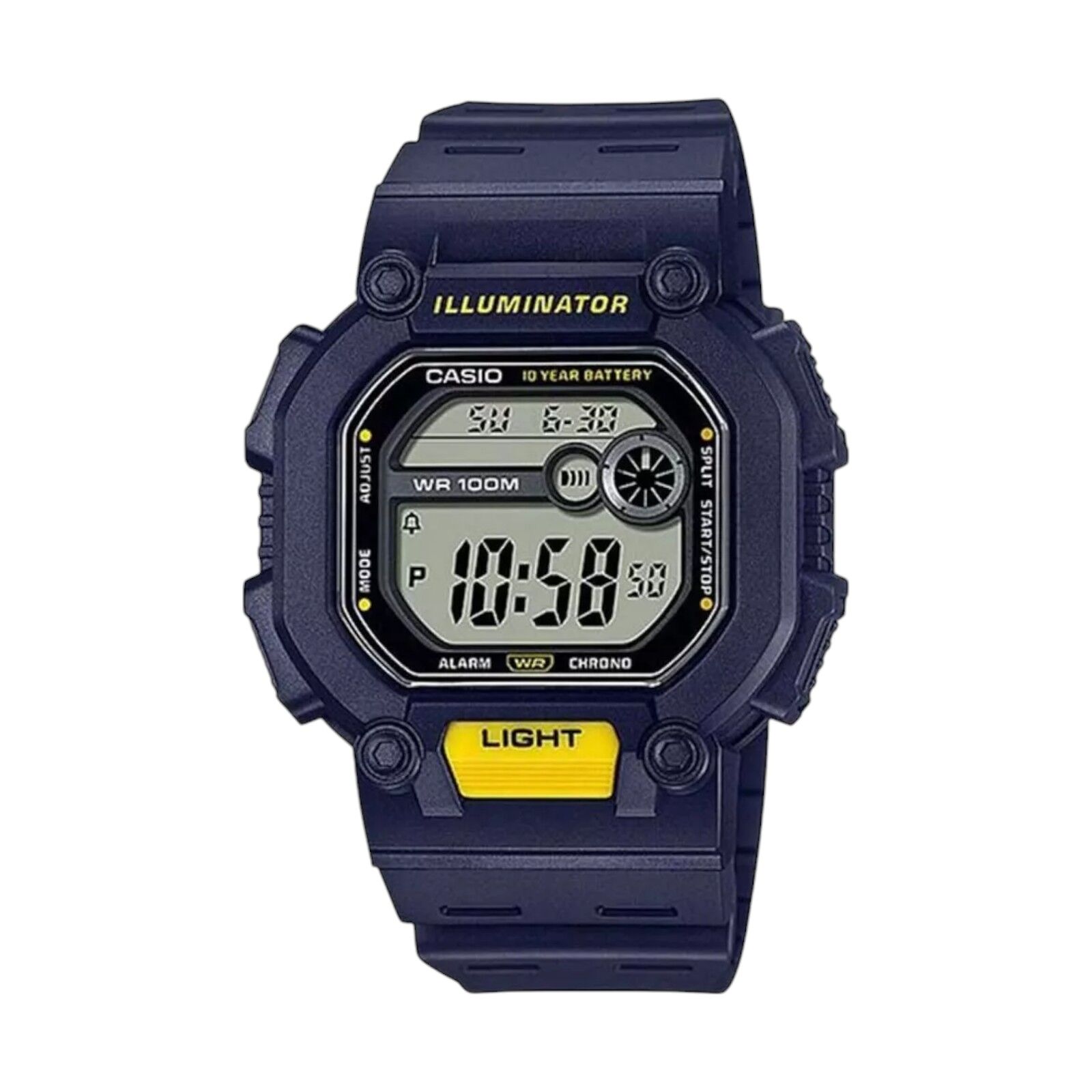 Buy Casio Sports Dual Time Stopwatch Illuminator Navy Digital Watch ...