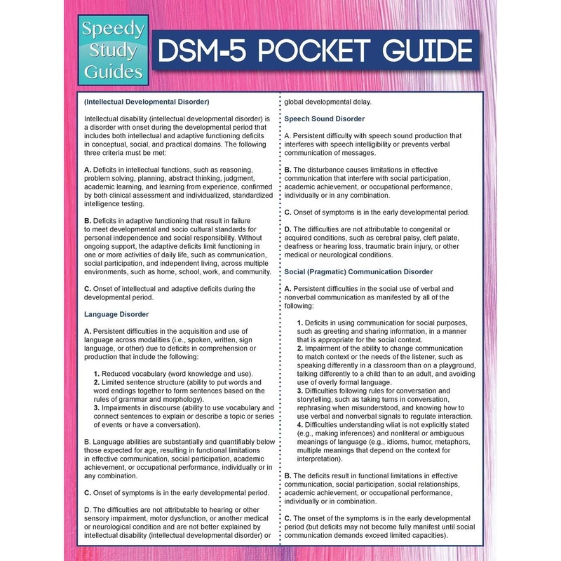Buy DSM-5 Pocket Guide (Speedy Study Guides) - Speedy Publishing LLC ...
