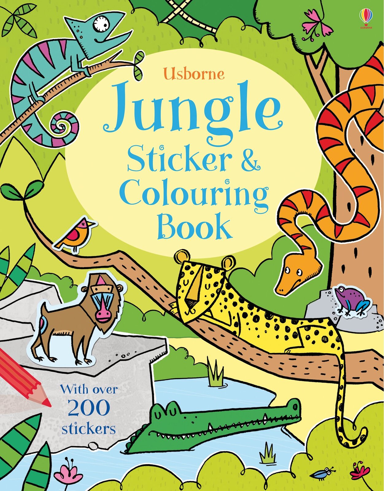 Buy Jungle Sticker and Colouring Book: First Colouring Books with ...