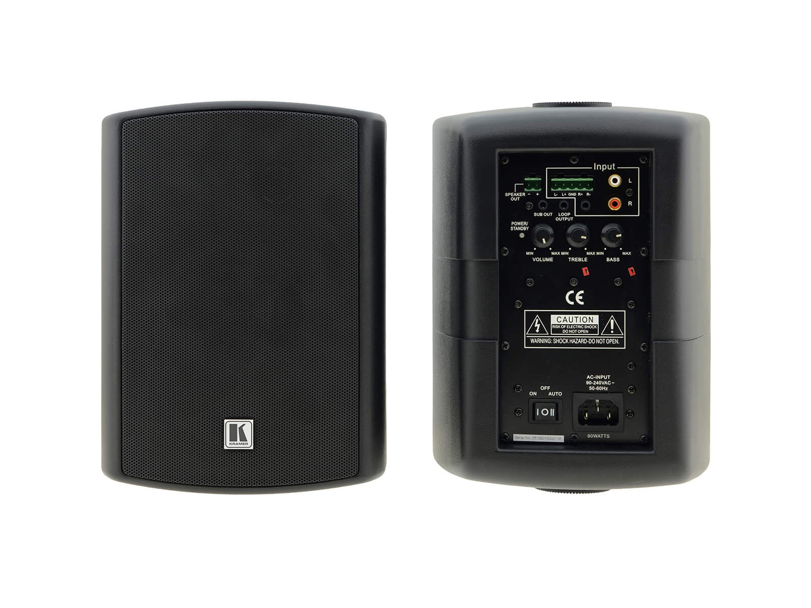 Buy Kramer 2x30 Watt Powered On-Wall Speaker System - Black - MyDeal ...