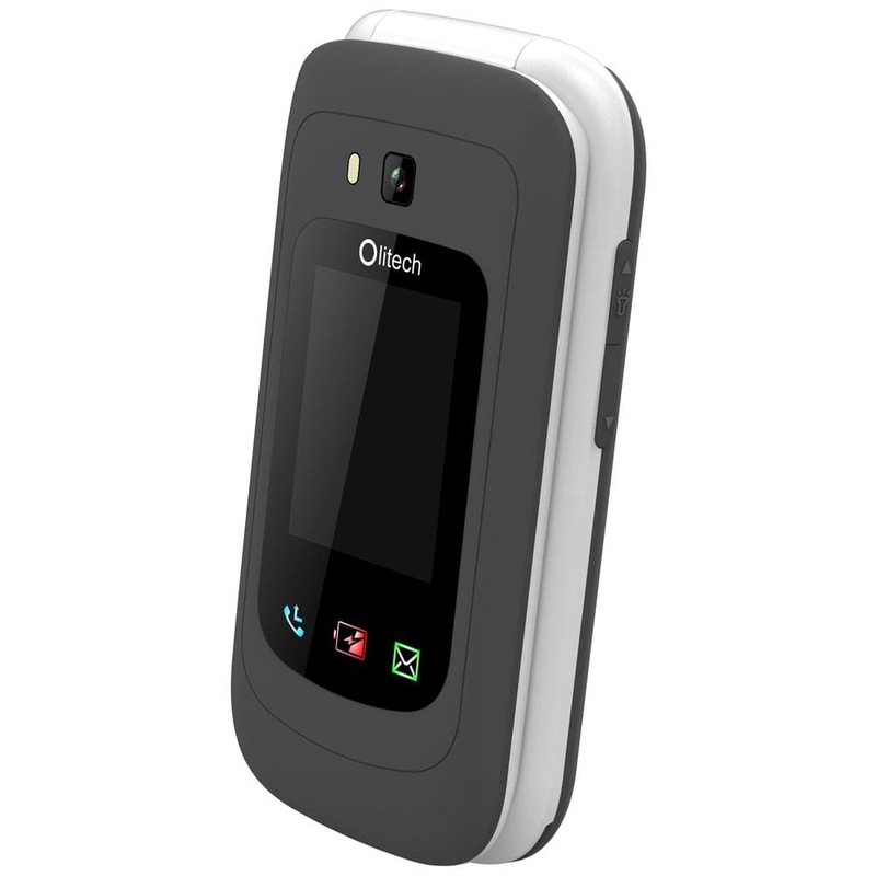 Buy Olitech Easy Flip 4G Seniors Phone Big Buttons GPS Location - Black ...