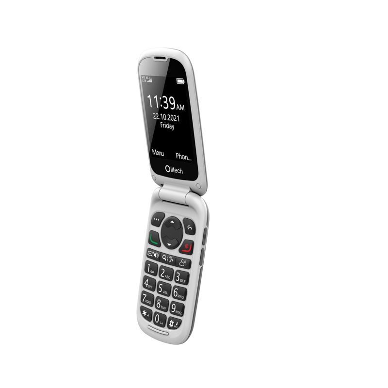 Olitech Easy Flip2 4G Seniors Phone: Big Buttons, GPS Location ...