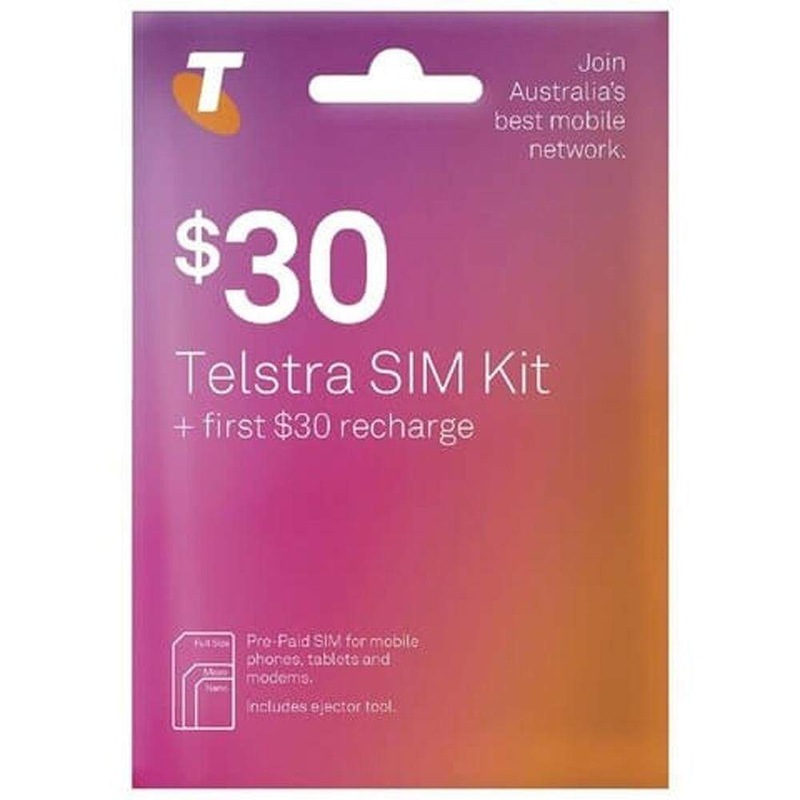 Buy Telstra $30 Prepaid Sim Card Starter Kit Pack - MyDeal