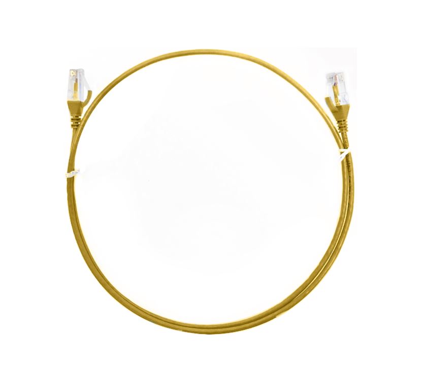 Buy 8WARE CAT6 Ultra Thin Slim Cable 0.5m / 50cm - Yellow Color Premium ...