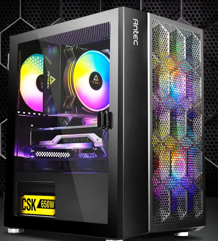 Buy ANTEC NX200M RGB m-ATX, ITX Case, 3x FRGB Fan. Large Mesh Front for excellent cooling, Side ...