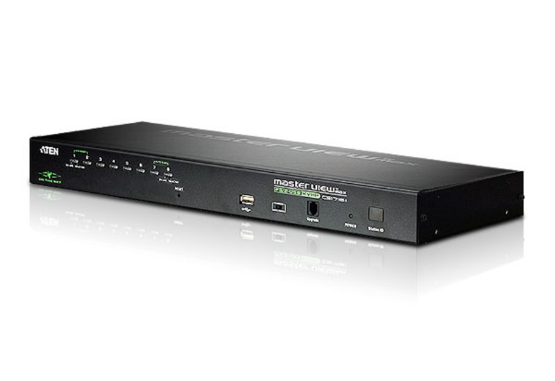 Buy ATEN 8 Port Rackmount USB-PS/2 VGA KVMP Over IP Switch with USB 2.0 ...