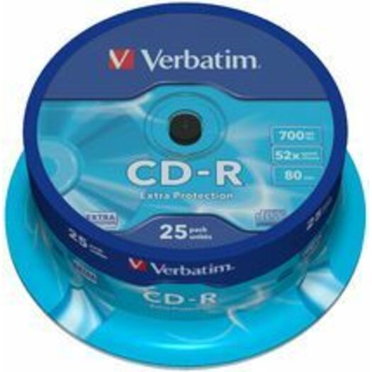 Buy VERBATIM CD-R 700MB 25Pk Spindle 52x - MyDeal Australia