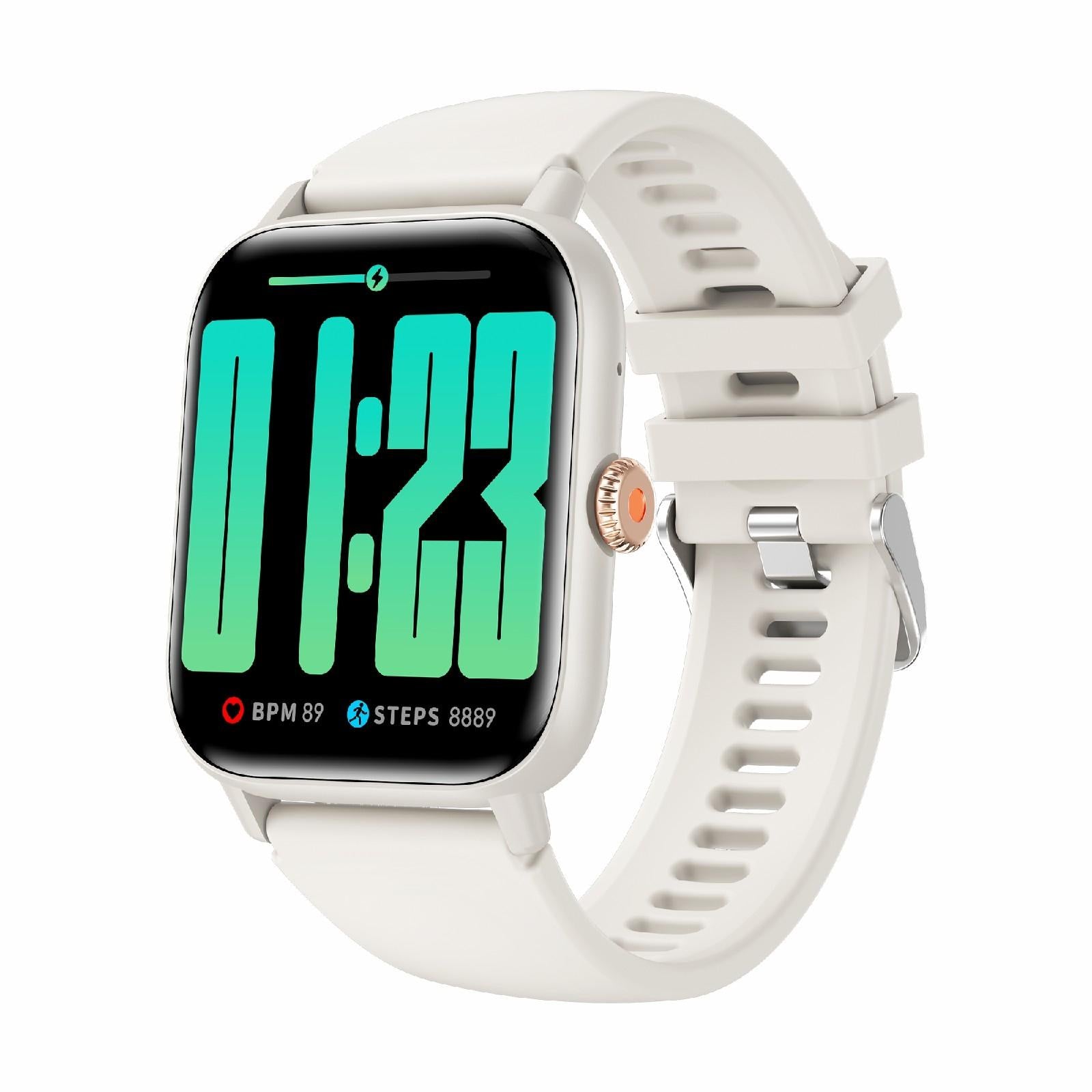 Buy 1.83 Inch Bt5.2 Smart Sport Watch With Bluetooth Call Sleep & Health Monitor White Smart ...