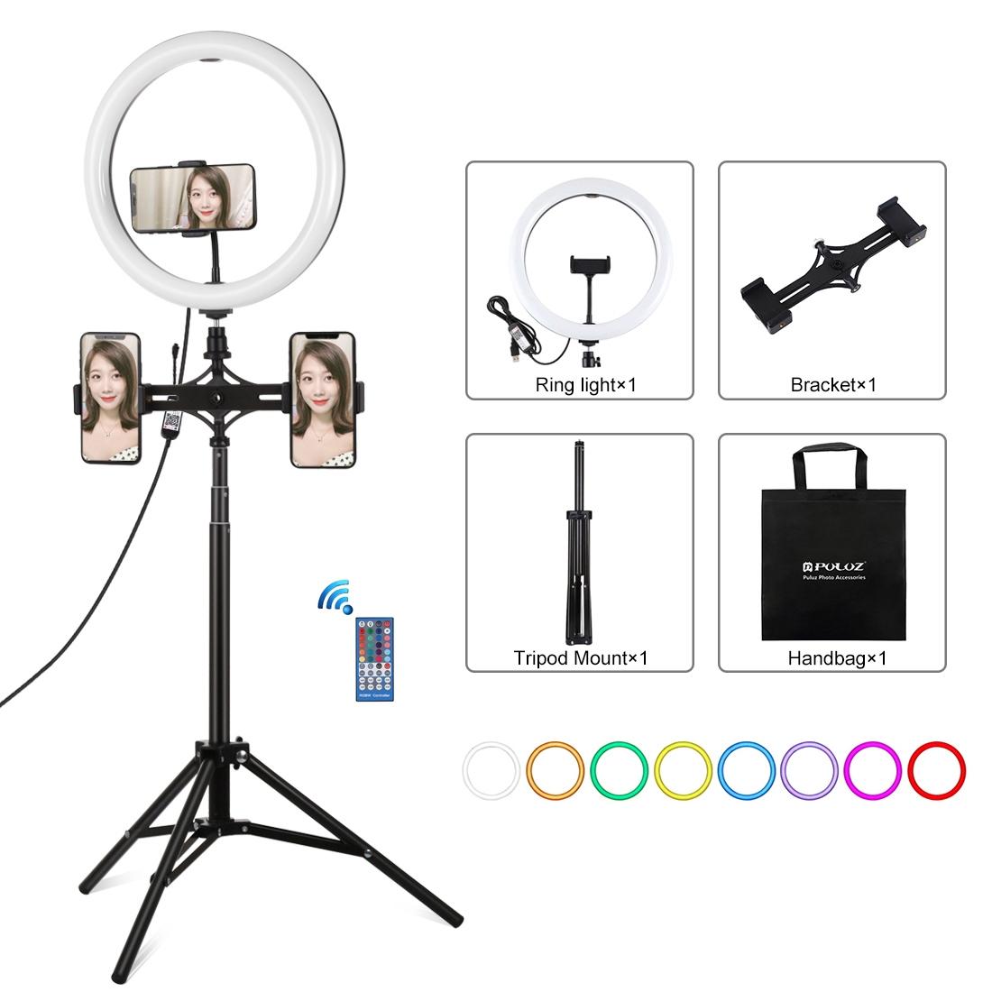 Buy 11.8 Rgbw Led Ring Light Kit With Mount Dual Phone Brackets And ...