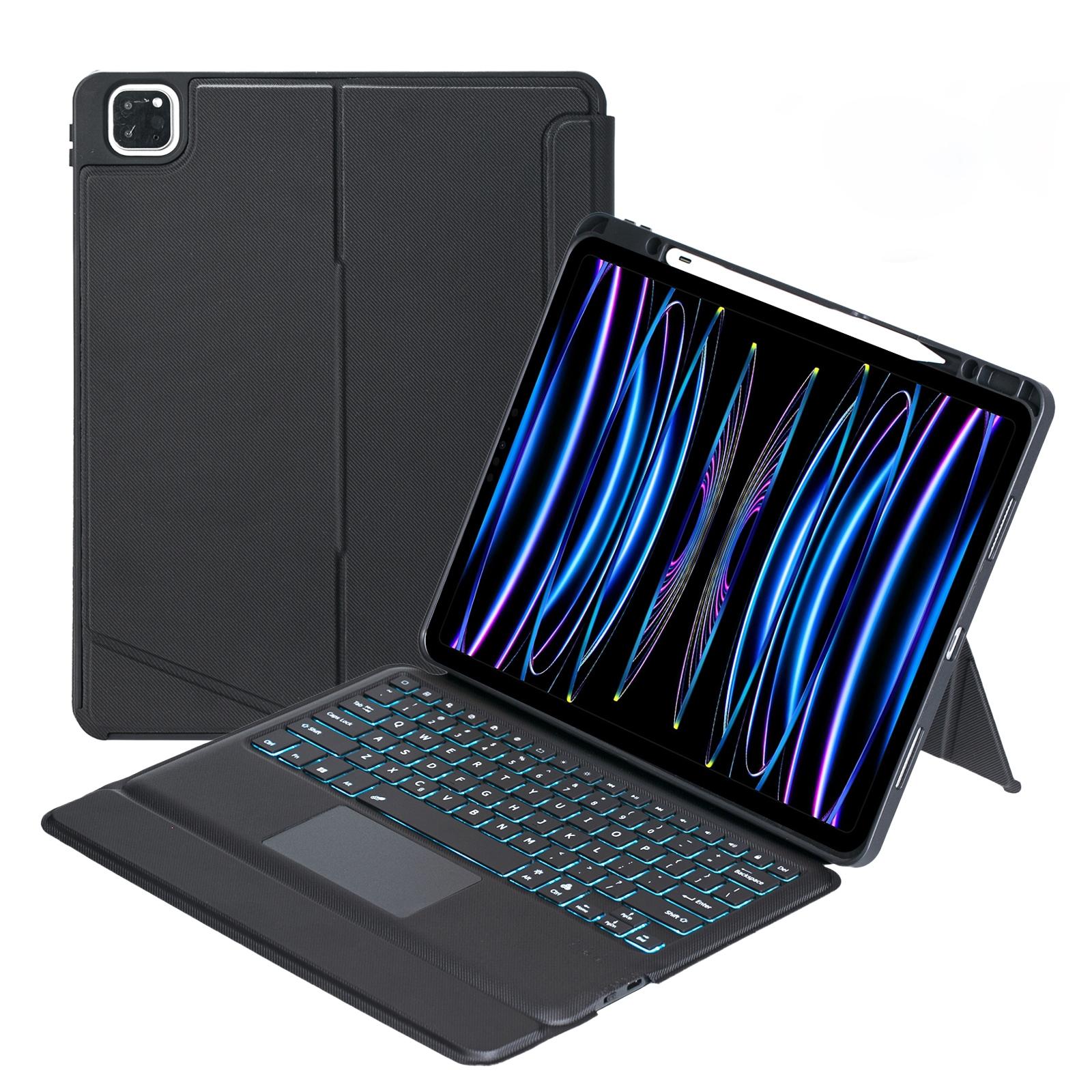 Buy 12.9 Ipad Pro Touch Backlight Bluetooth Keyboard Leather Case Split Type 2022 / 2021 2020 ...