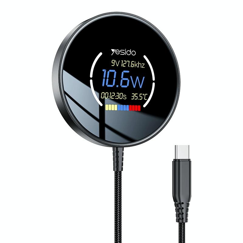 Buy 15W Magnetic Wireless Charger With Digital Display 1.2M Chargers ...