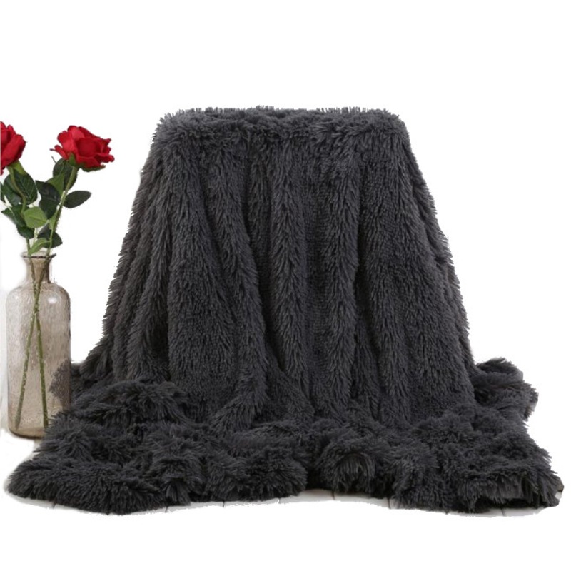 Buy 160x200cm Super Soft Long Coral Fleece Flurry Throw Blanket Ver 5