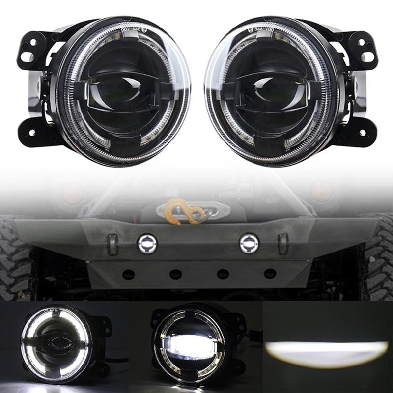Buy 2 Pcs 4 Inch Car Led Angel Eyes Spotlight Modified Fog Lights For ...