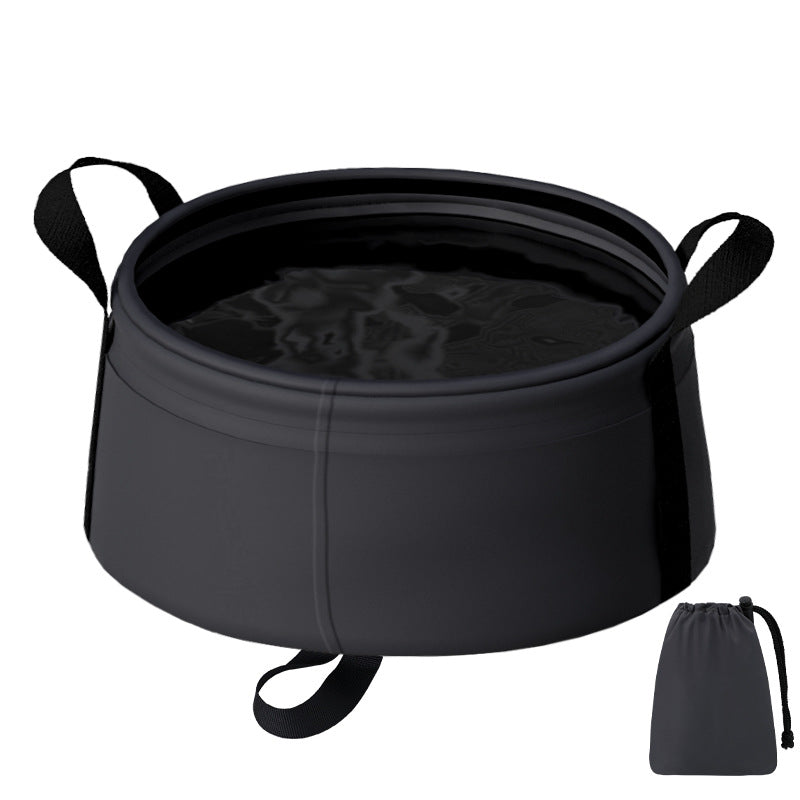 Buy 2 Pcs Black Ultra Lightweight Collapsible Travel Basin Waterproof ...