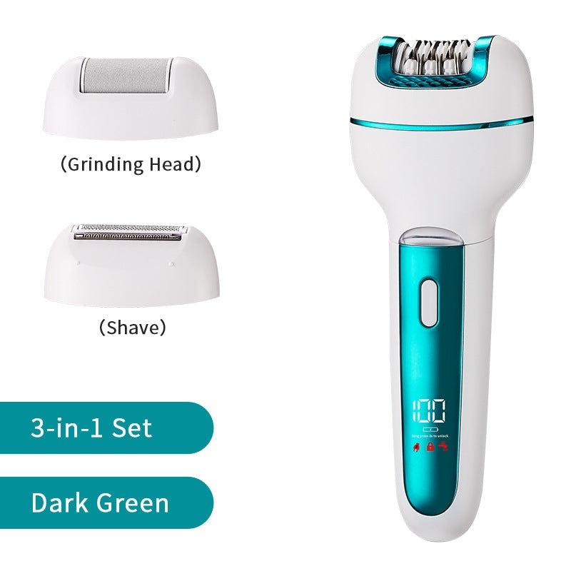 Buy 3 In 1 Ladies Electric Epilator Shaver & Callus Remover With Led ...