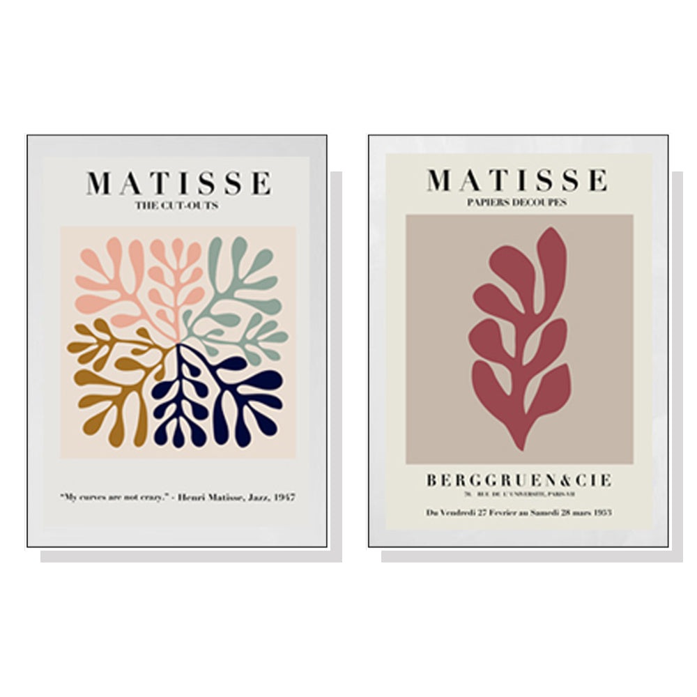 Buy 50Cmx70cm Matisse 2 Sets White Frame Canvas Wall Art - MyDeal Australia