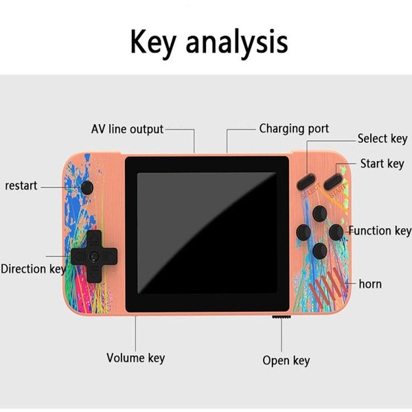 Buy 800 Built In Games G3 Macaron Handheld Game Console With 3.5 Screen ...