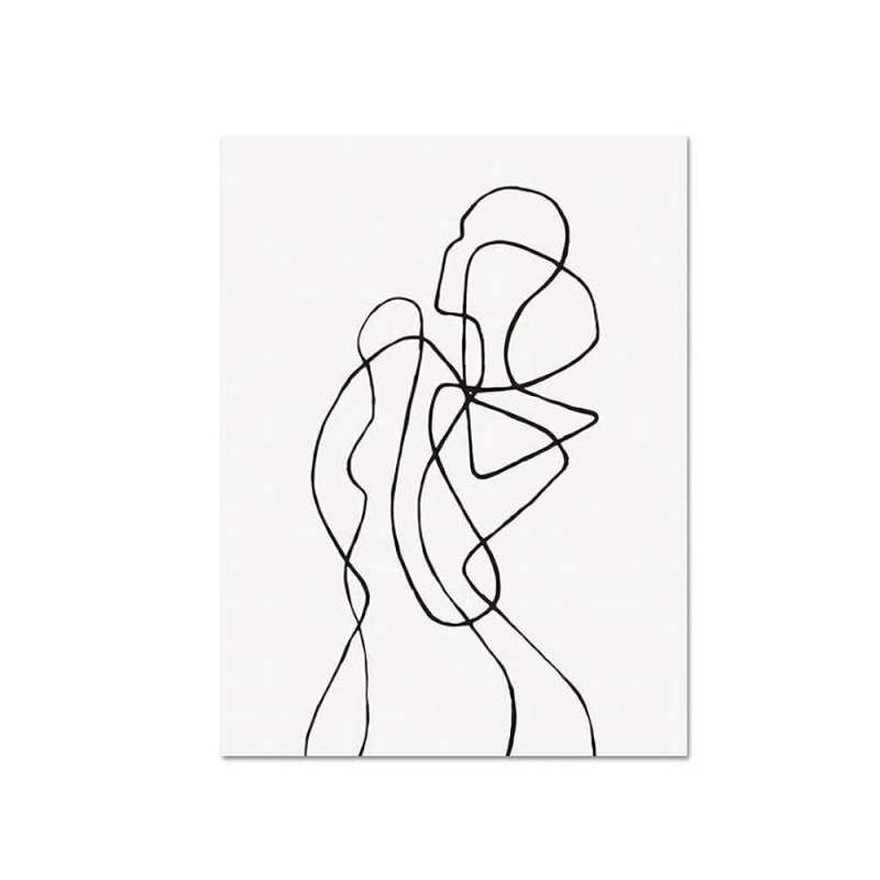 Buy Abstract Figure Canvas Modern Wall Art Home Decor - MyDeal