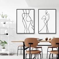 Buy Abstract Figure Canvas Modern Wall Art Home Decor - MyDeal