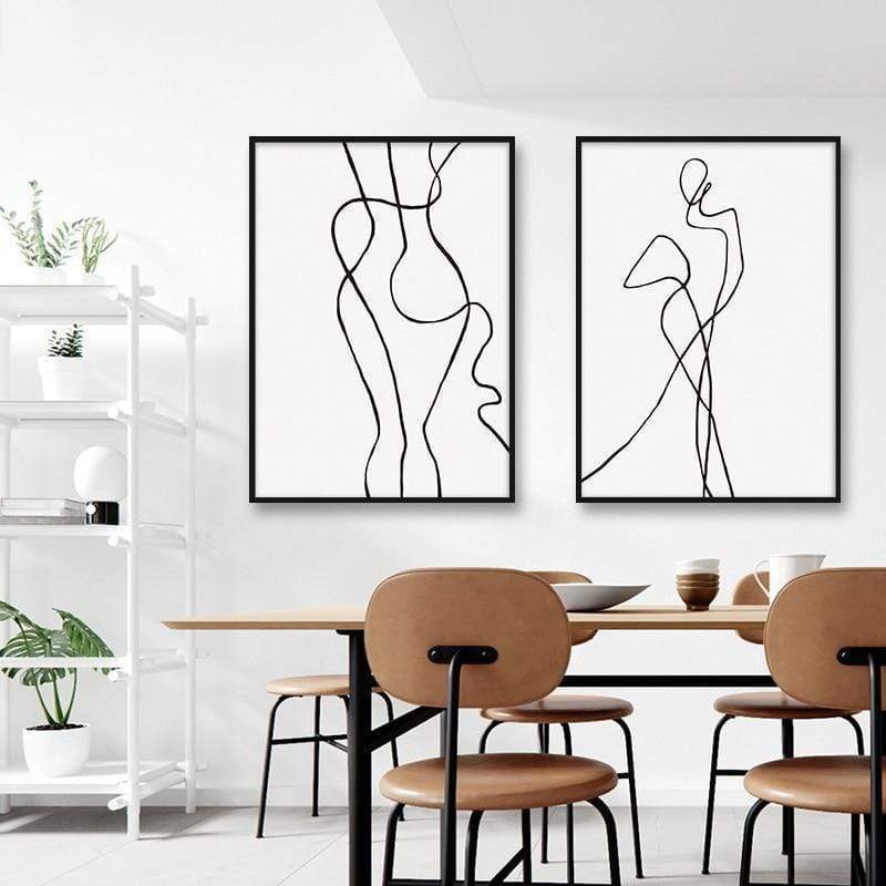 Buy Abstract Figure Canvas Modern Wall Art Home Decor - MyDeal