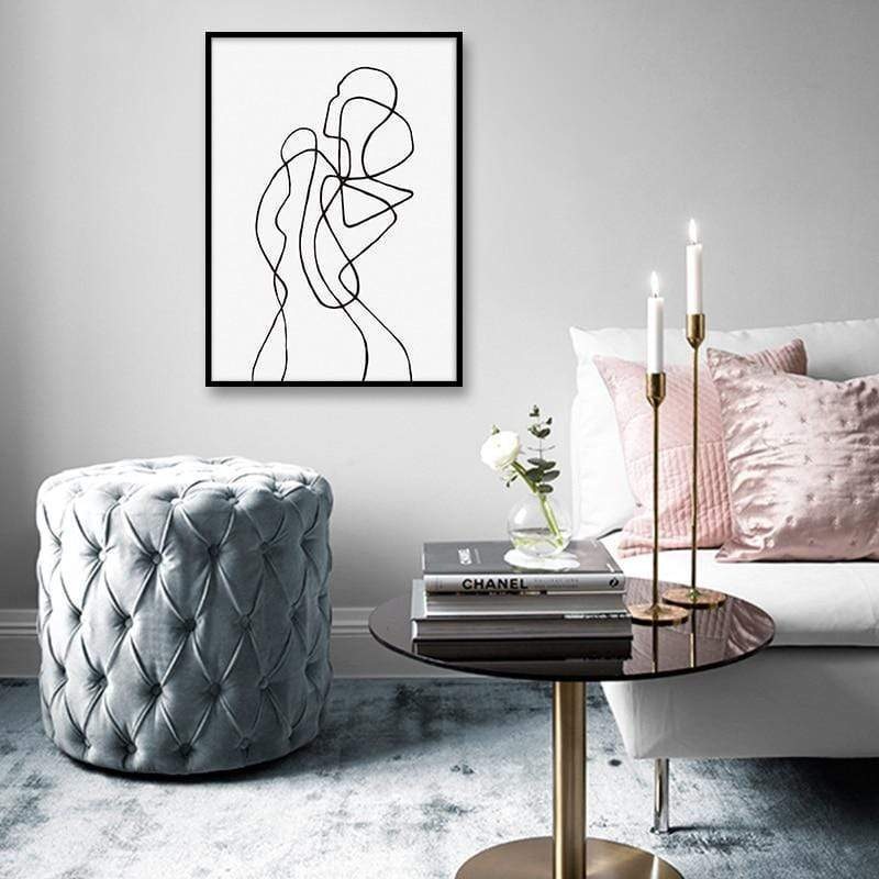 Buy Posters & Prints Abstract Figure Canvas Modern Wall Art Home Decor ...