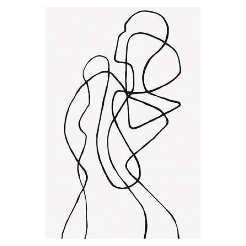 Buy Abstract Figure Canvas Modern Wall Art Home Decor - MyDeal