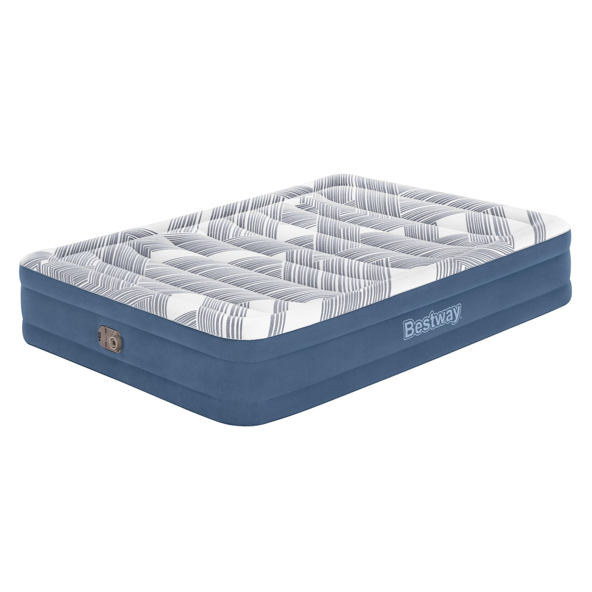 Buy Bestway Queen Air Mattress 2.03M X 1.52M 36Cm Tritech Flock With Ac Pump Inflatable ...