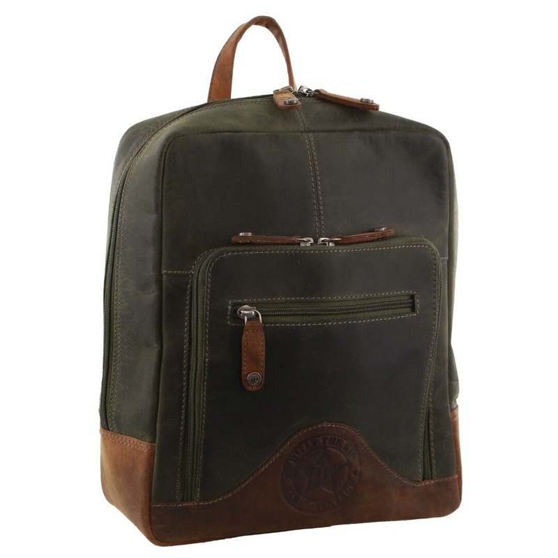 Buy Billy The Kid Olive Leather Western Backpack Bag Bags - MyDeal