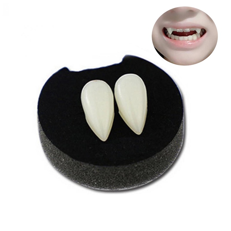 Buy Bloodcurdling Vampire Werewolves Fangs Fake Dentures Teeth Costume ...