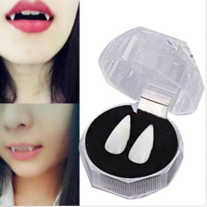 Buy Bloodcurdling Vampire Werewolves Fangs Fake Dentures Teeth Costume ...