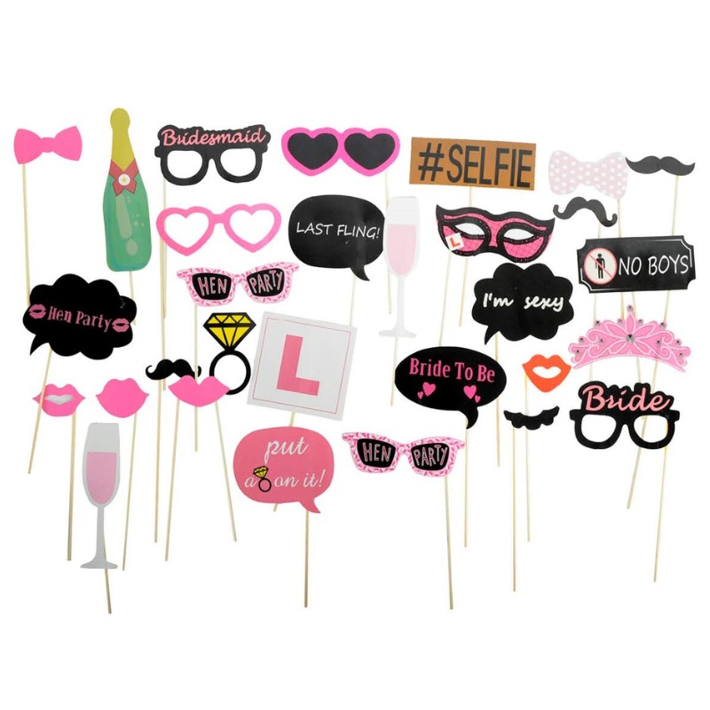 Buy Br Costumes 20X Bride To Be Photo Booth Props Hens Bridal Party ...