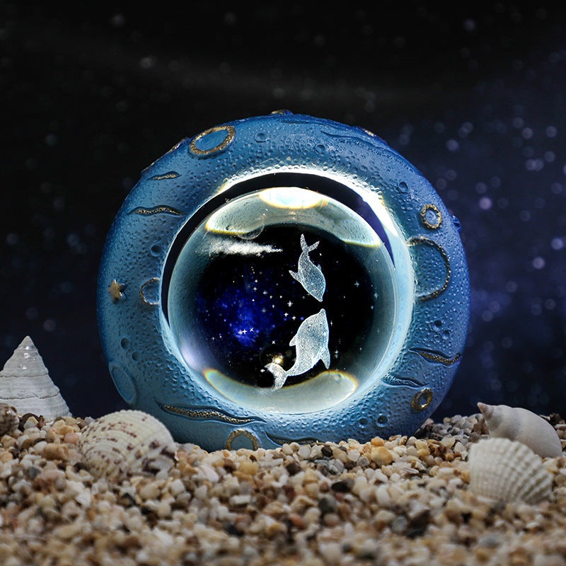 Buy Celestial Ring Led Crystal Ball Lamp 3D Engraving Unique Gift ...