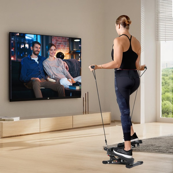 Buy Centra Mini Stepper With Resistance Bands Compact Full Body Fitness ...