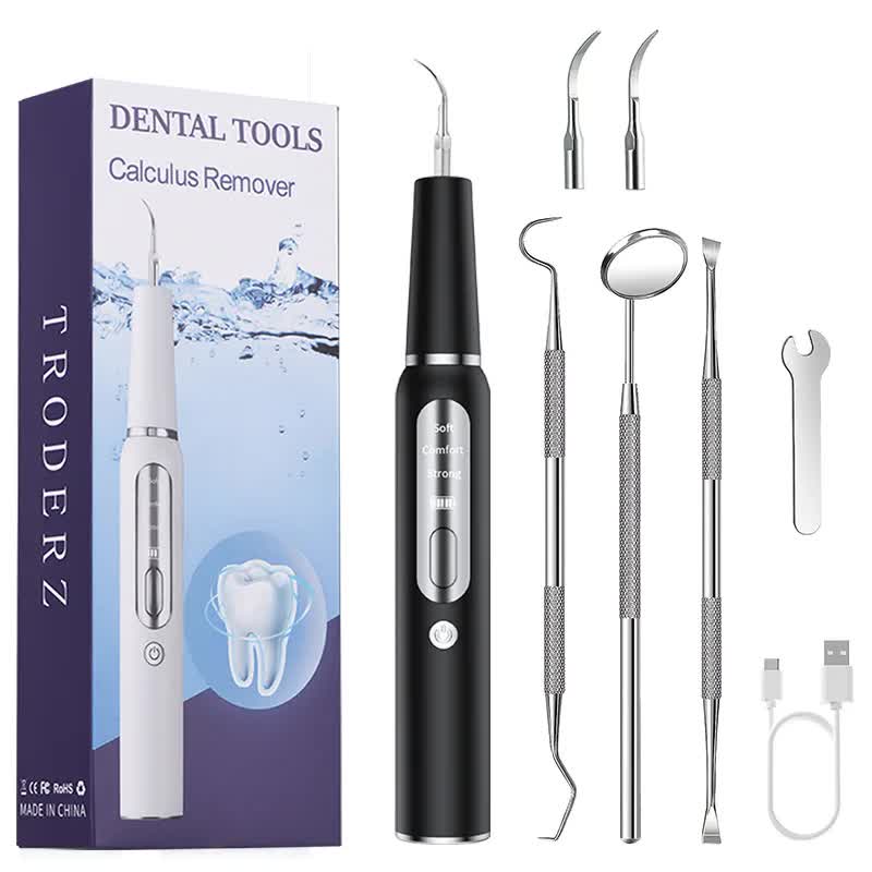 Buy Dental Instruments Black Portable Ultrasonic Dental Cleaner Home ...