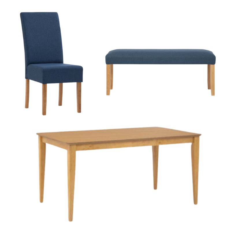 Buy Dining Sets Allegro Dining Table + 4X Mesi Chair Bench 6 Piece Set ...