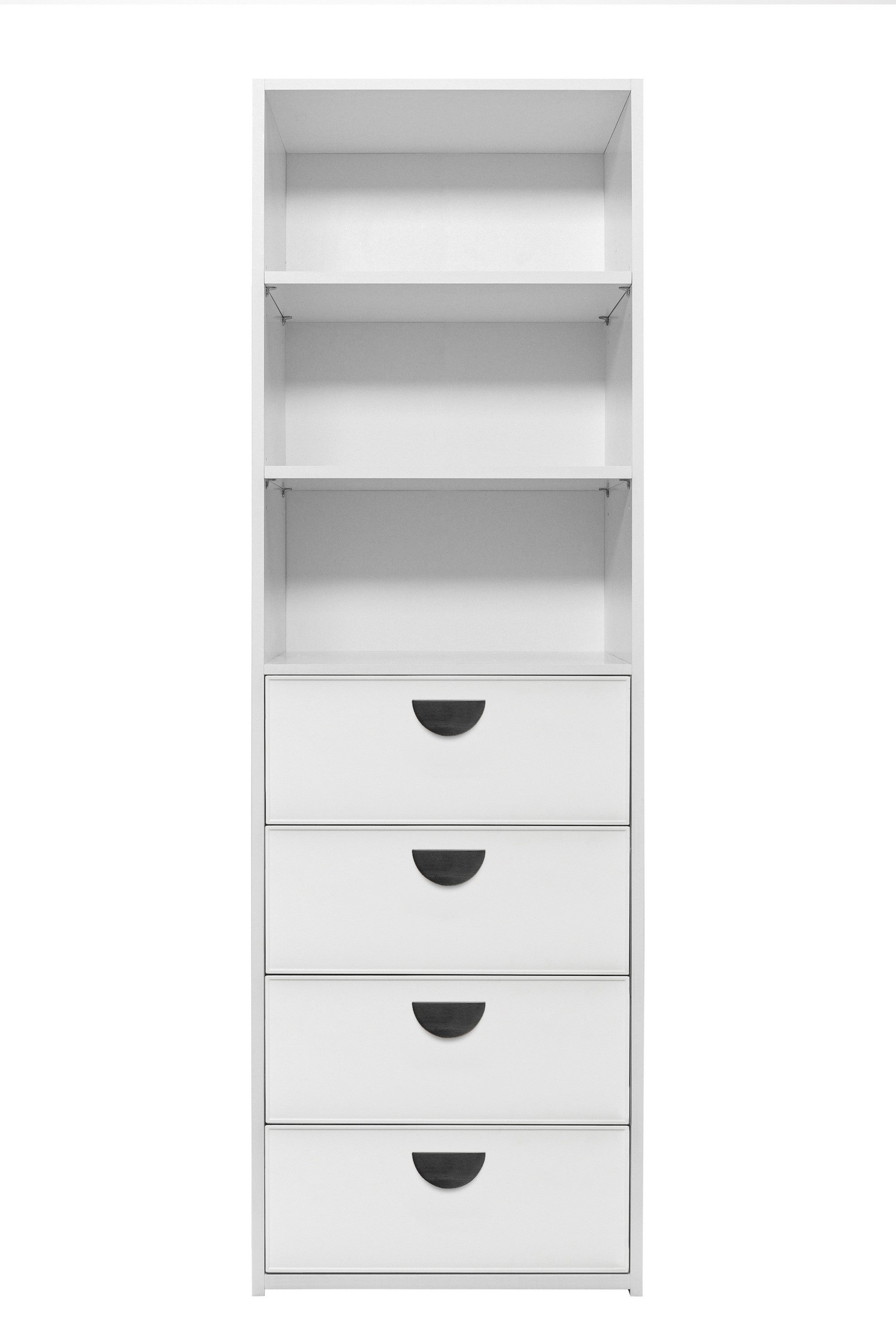 Buy Dsz Au Geneva Slim Half Moon Built In Wardrobe With 3 Shelves And 4 ...