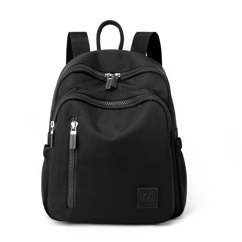 Buy Dzs Au Black Mini Nylon Multi Compartment Backpack Lightweight And ...